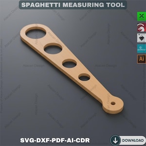 Spaghetti Measuring Tool - Precision Laser Cut Design for Perfect Pasta ...