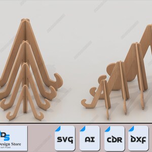 Easel Plate Stand Laser Cut File Picture Frame Stand Photo Holder ...