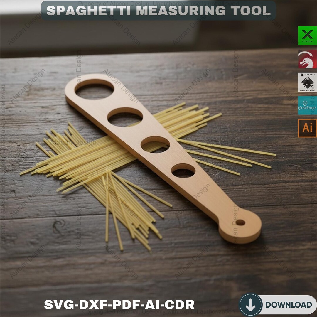 Spaghetti Measuring Tool - Precision Laser Cut Design for Perfect Pasta ...