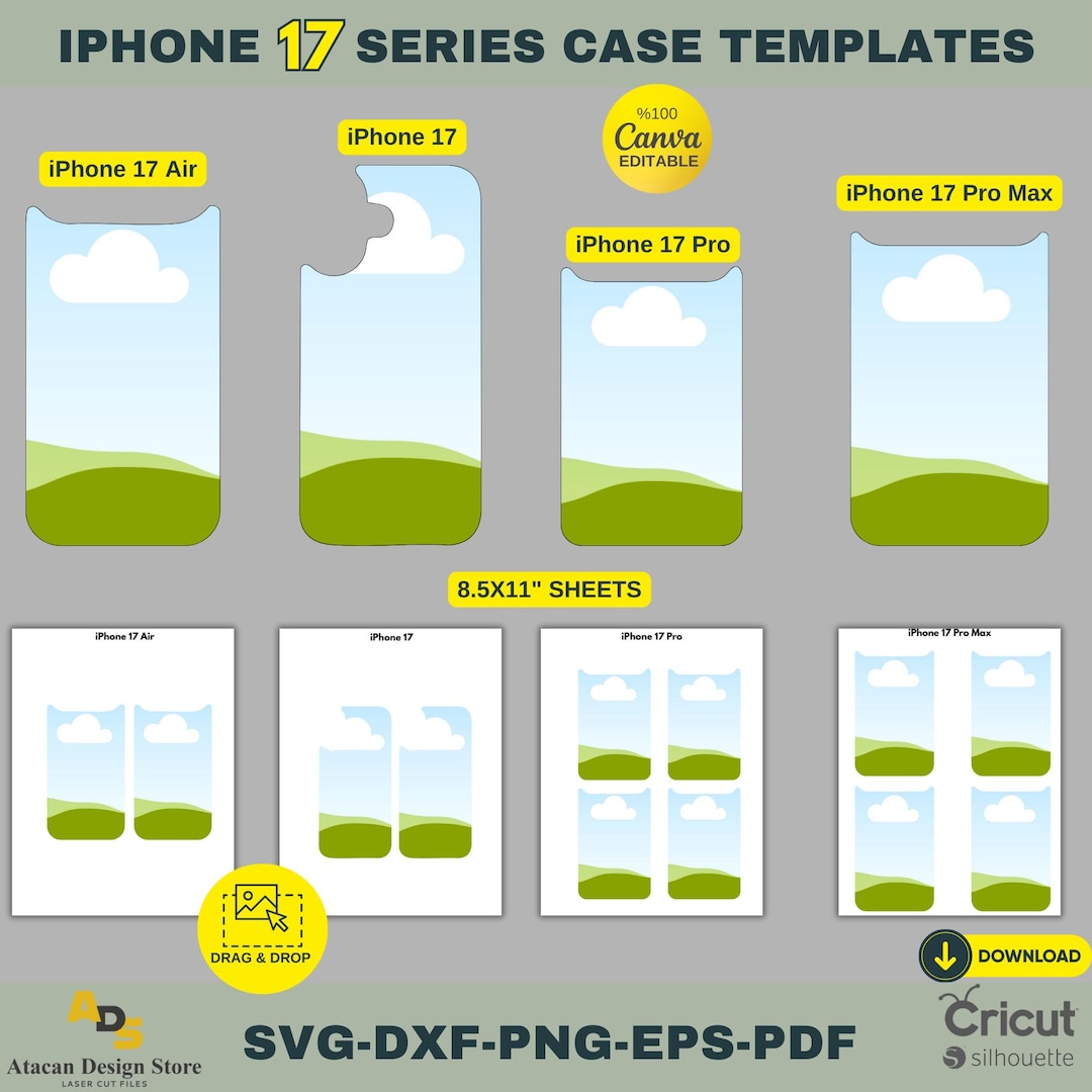 IPhone 17 Case Canva Templates, Custom Phone Case Design, Drag & Drop ...