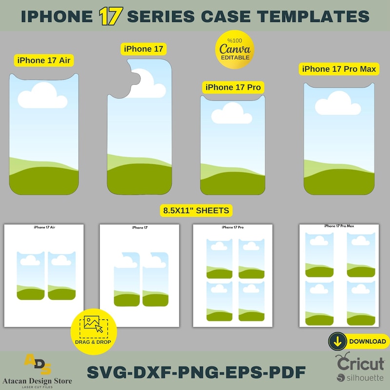 iPhone 17 pro max phone case insert template - Etsy.de