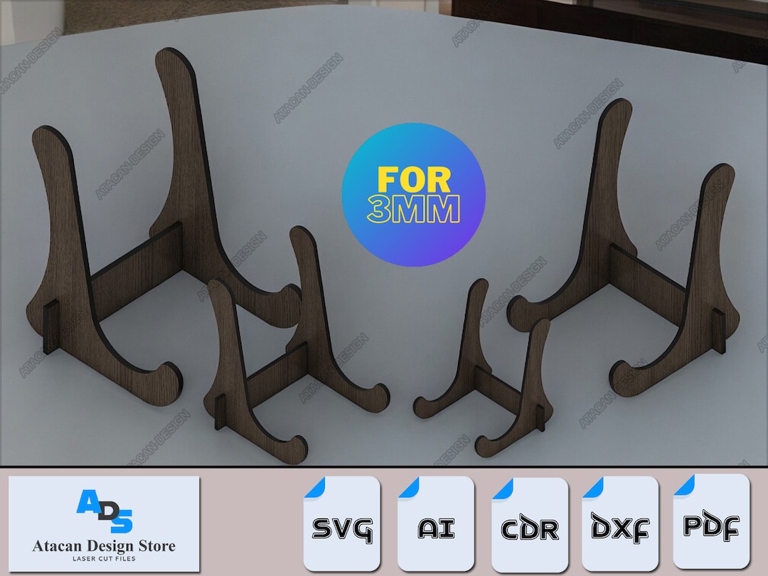 Picture Frame Stand / SVG Easel Stand / Laser Cut Svg Dxf Files / Cnc ...