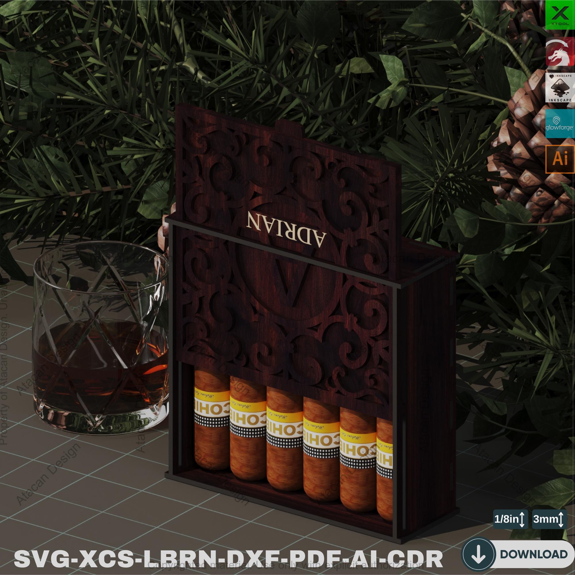 Laser Cut Wooden Cigar Box: Perfect for Best Man and Groomsmen Gifts ...