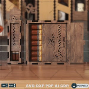 Personalized Cigar Box Laser Cutting File | Perfect for Groomsmen Gifts ...