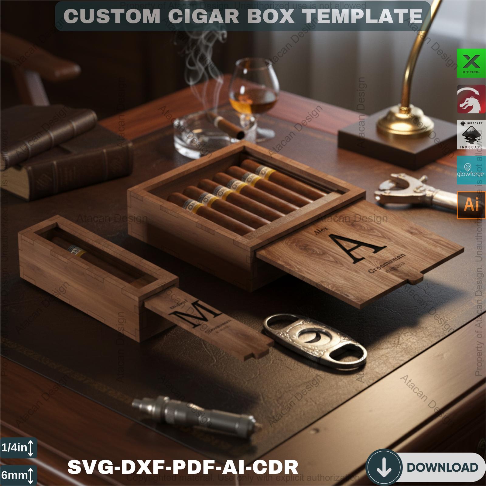 Personalized Cigar Box Laser Cutting File | Perfect for Groomsmen Gifts ...