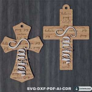 Religious Cross Laser Cut Files - Christian Faith Designs for Crafts ...