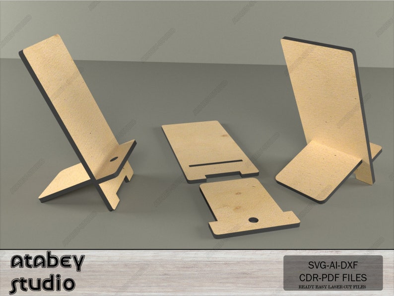 Simple Laser Cut Phone Stand | Easy Assembly & Stylish Display ...