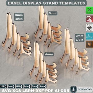 Easel Plate Stand Laser Cut File | Picture Frame Stand | Photo Holder ...