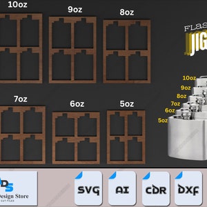 Custom Flask Label Laser Engraving Jig Template Multiple Sizes for ...