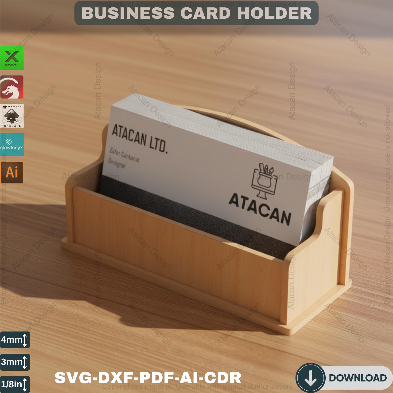 Elegant Business Card Stand | Laser Cut Design | Display Holder ...