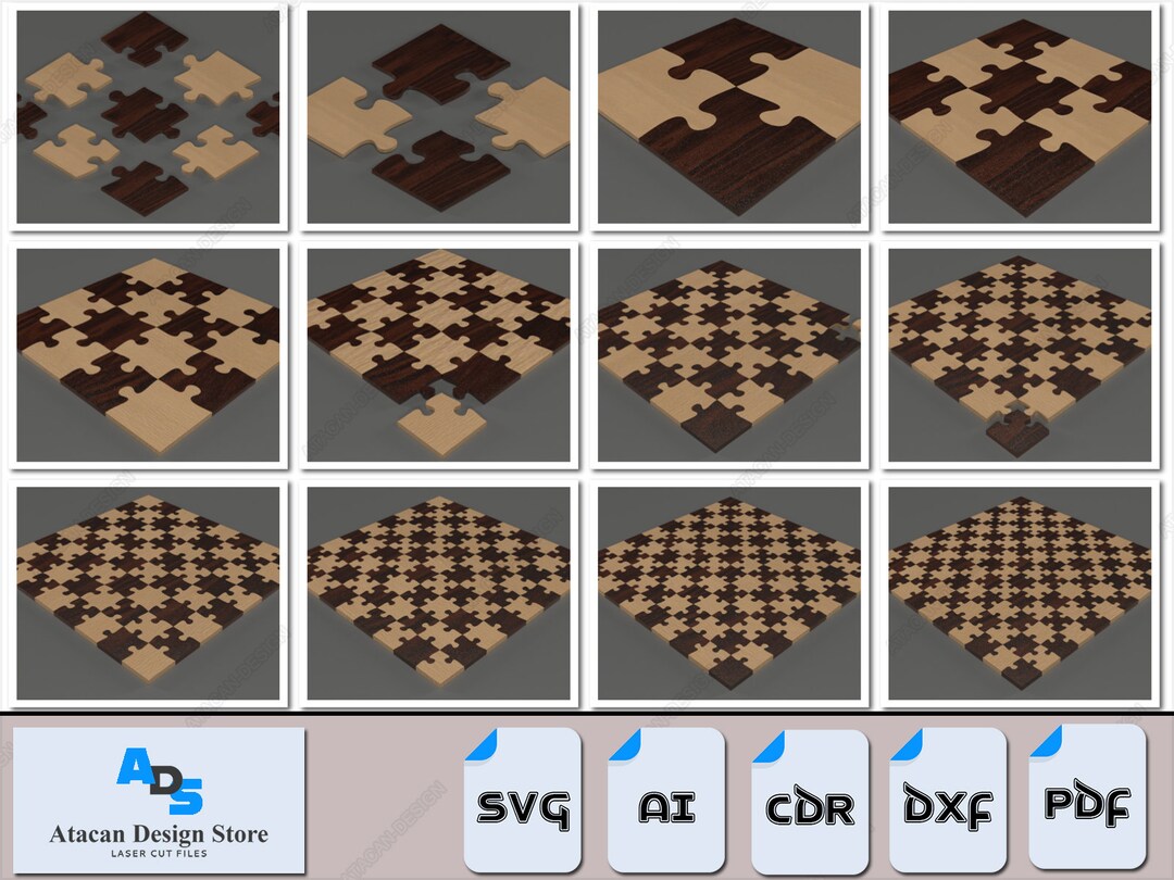 DIY Puzzle Piece Templates Precision-cut Jigsaw Patterns Craft & Create ...