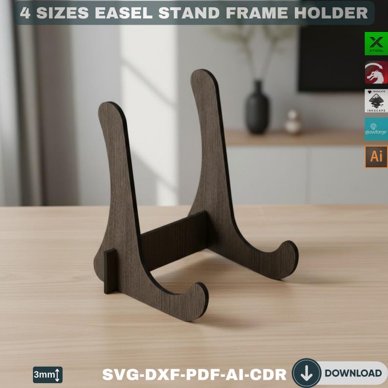 Picture Art Frame Stand / Easel Display Stand / Xtool Glowforge Laser ...