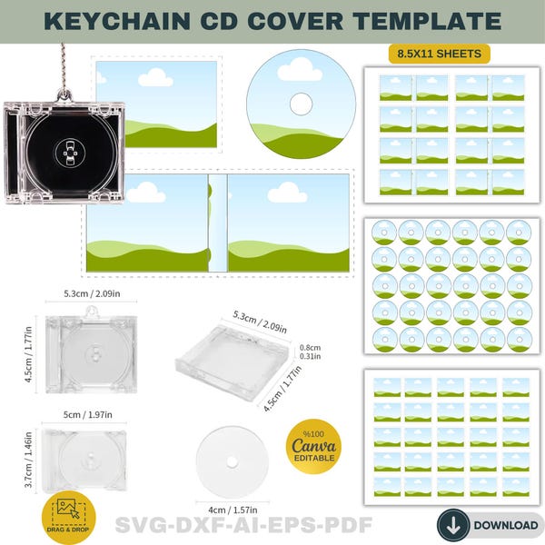 Custom Mini Cd Keychains - Etsy