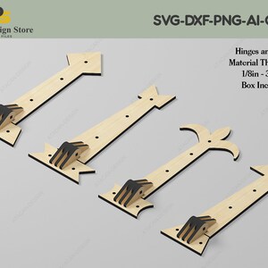 Wooden Hinge Laser Cut Files / Laser Box Cutting Templates / Hinges for ...
