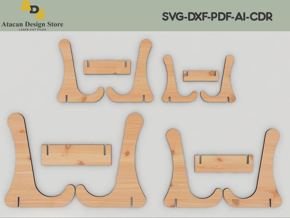 Easel Display Svg DXF Plate Stand Laser Cut Files / Easel - Etsy