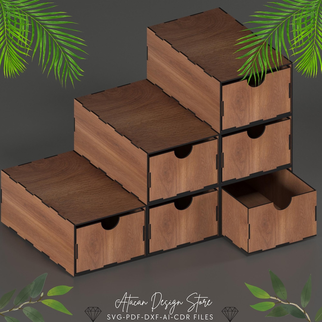 Laser Cut Modular Chest of Drawers - Perfect Desktop Organizer and ...