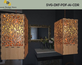 Wood Hanging Light Box - Etsy