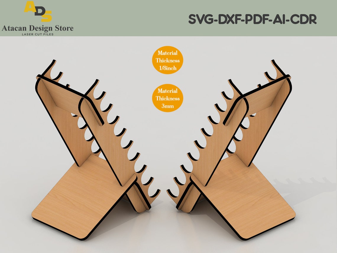 Pen Display Holder / Pencil Stand / Desk Organiser / Laser Cut Files ...