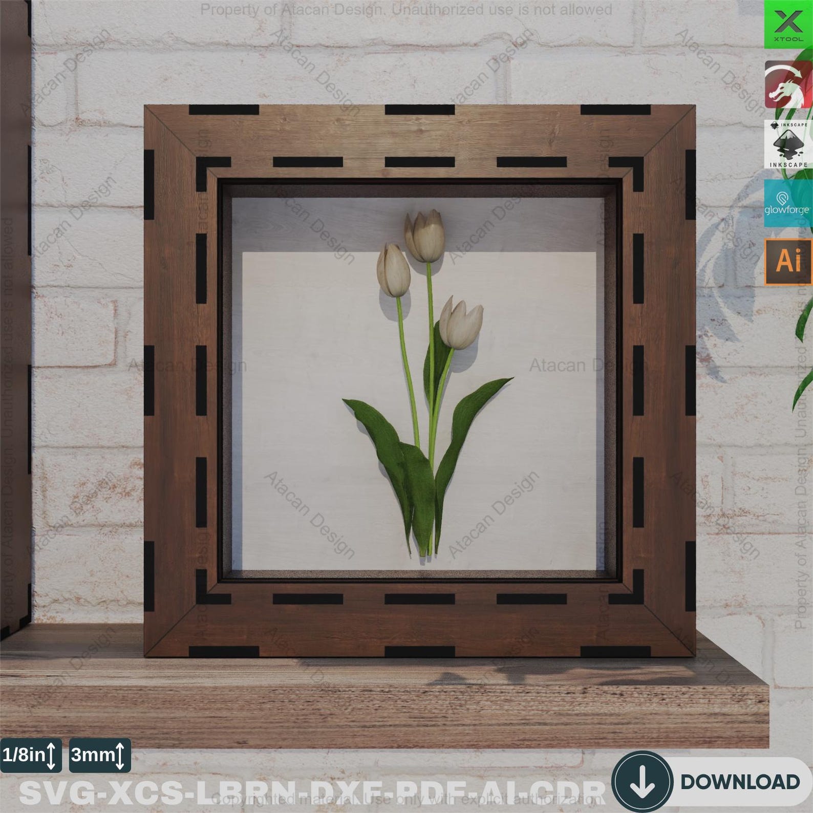 Laser Cut Shadow Box Set 6 Sizes, Memory Display Frames,flower Display ...
