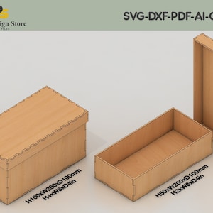 Laser Cut Storage Box With Lid / 12 Different Size Box Bundle / Svg ...