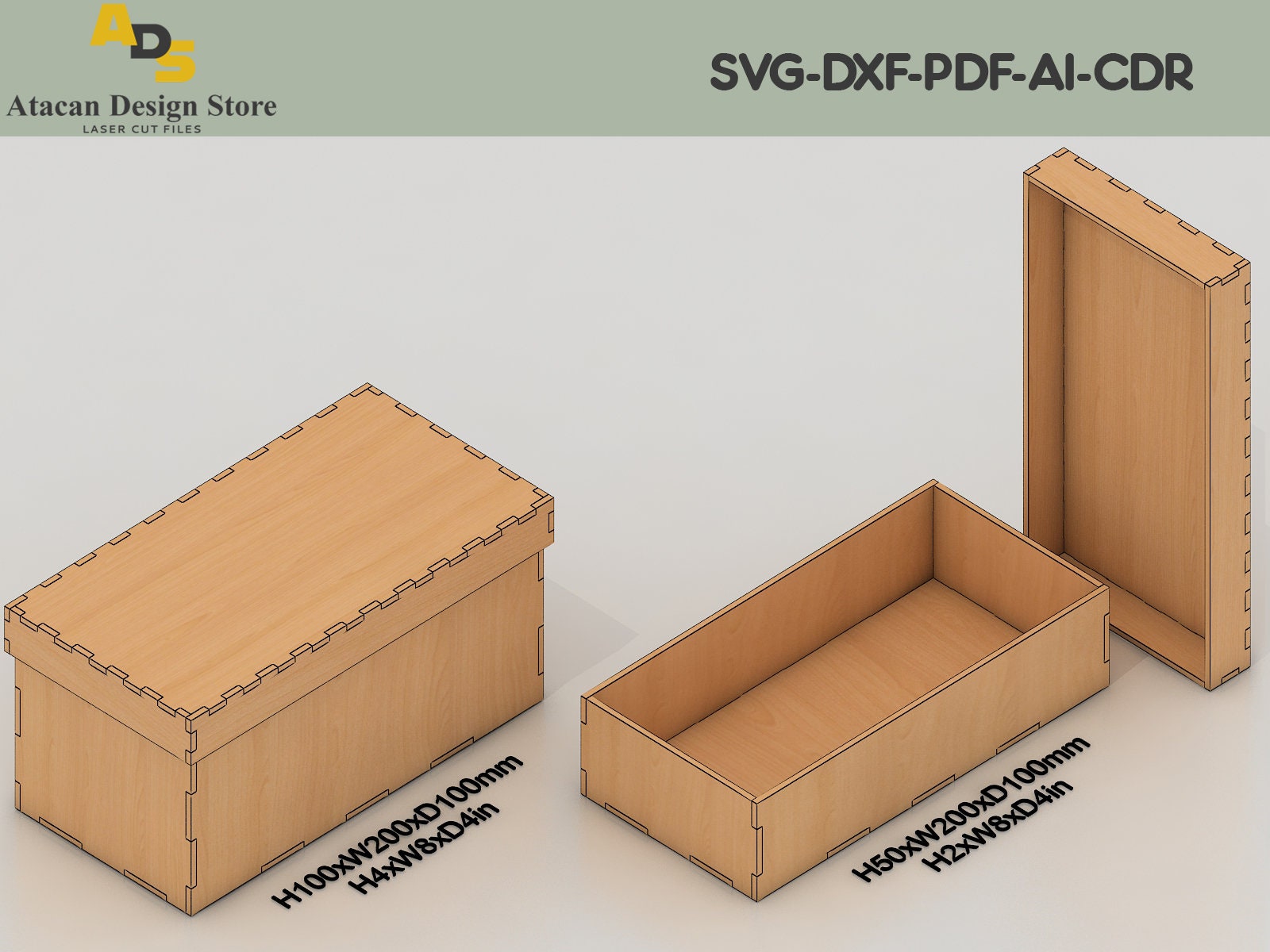 Laser Cut Storage Box With Lid / 12 Different Size Box Bundle - Etsy