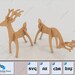 3D Reindeer Laser Cutting Template - Christmas Deer - DIY Wooden Deers ...