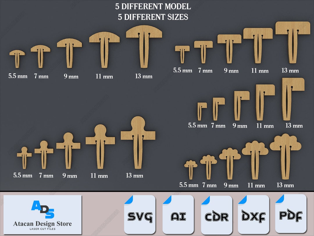 Honeycomb Crumb Tray Pins Bundle | 5 Models & Sizes | Laser Cut Files ...