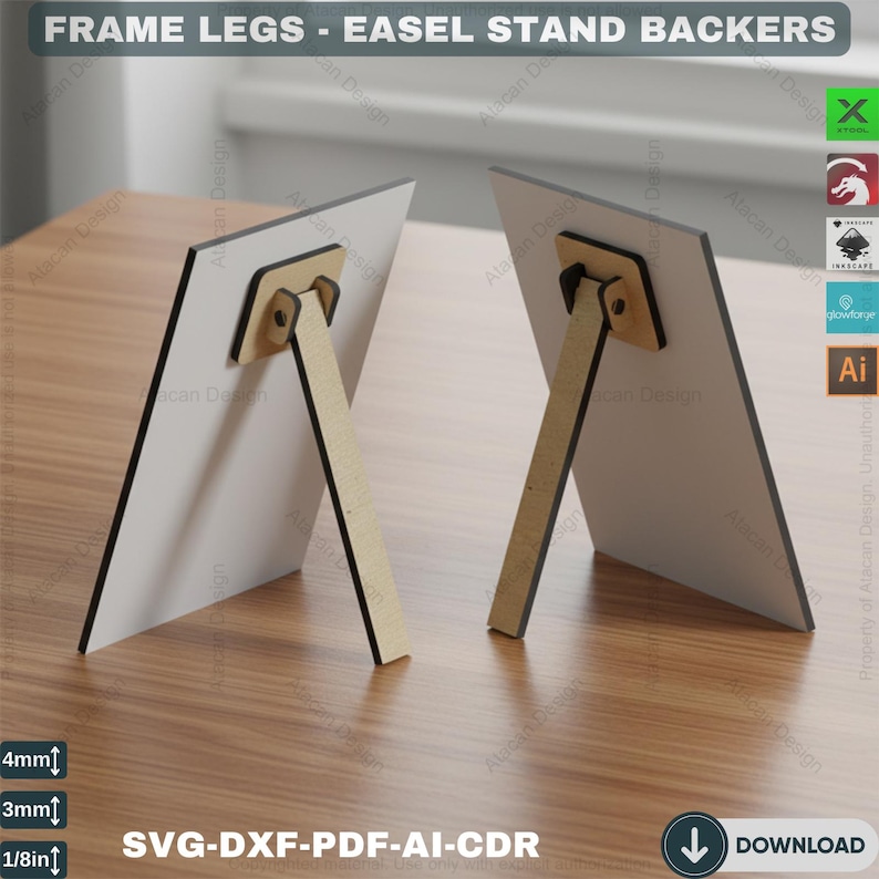 Easel Stand Backs 8 Sizes / Picture Frame and Art Display Legs ...