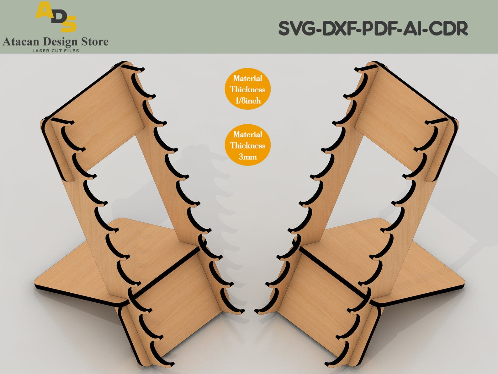 Pen Display Holder / Pencil Stand / Desk Organiser / Laser Cut Files ...