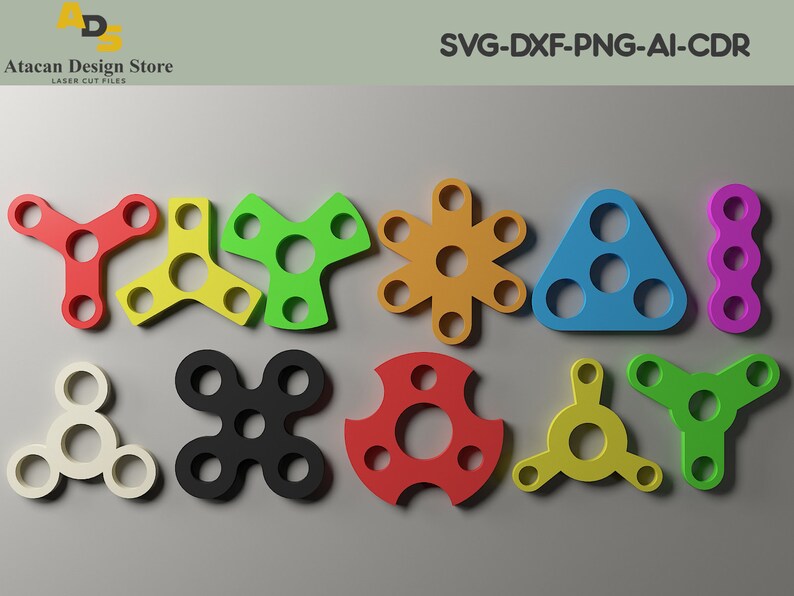 Fidget Spinners Cutting Bundle / Spinner Laser Cut Files SVG - Etsy