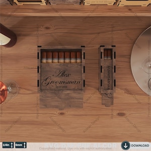 Personalized Cigar Box Laser Cutting File | Perfect for Groomsmen Gifts ...