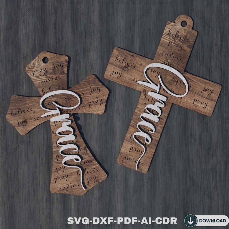 Religious Cross Laser Cut Files - Christian Faith Designs for Crafts ...