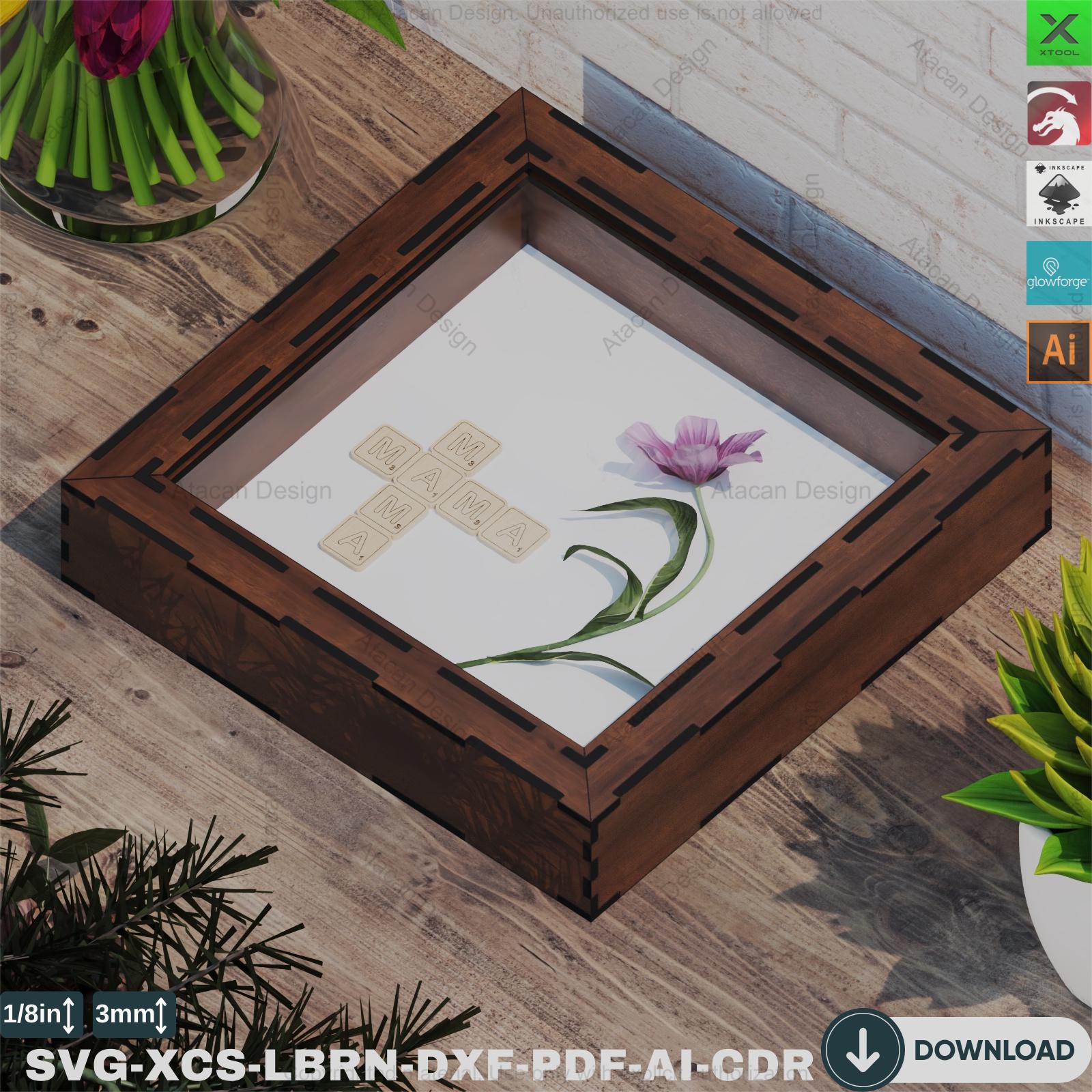 Laser Cut Shadow Box Set 6 Sizes, Memory Display Frames,flower Display ...