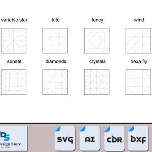 Geometric Quilt Block Patterns / Abstract Art Coloring Pages / Barn ...