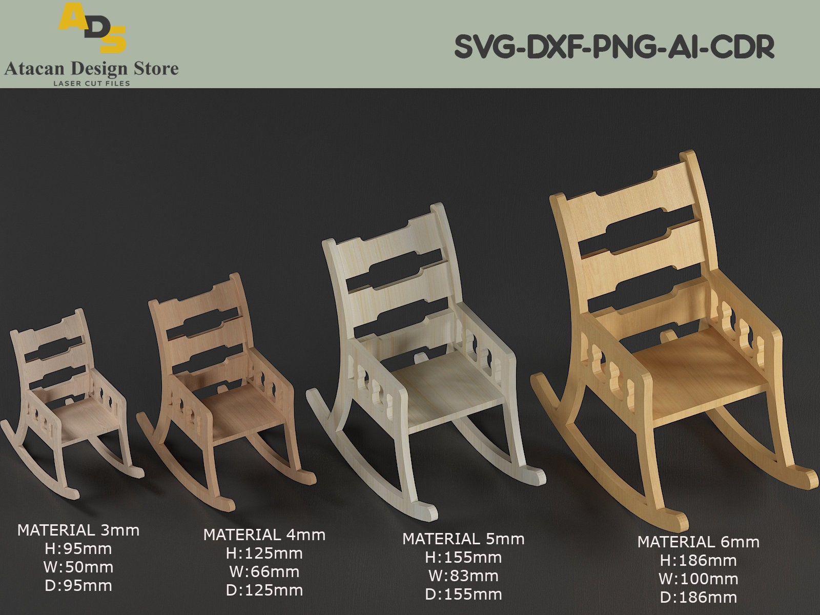 Rocking Chair Woodworking Plan / Miniature Rocking Chair for - Etsy