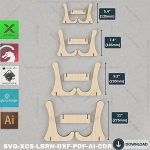Easel Display Svg DXF Plate Stand Laser Cut Files / Easel Holder Svg ...