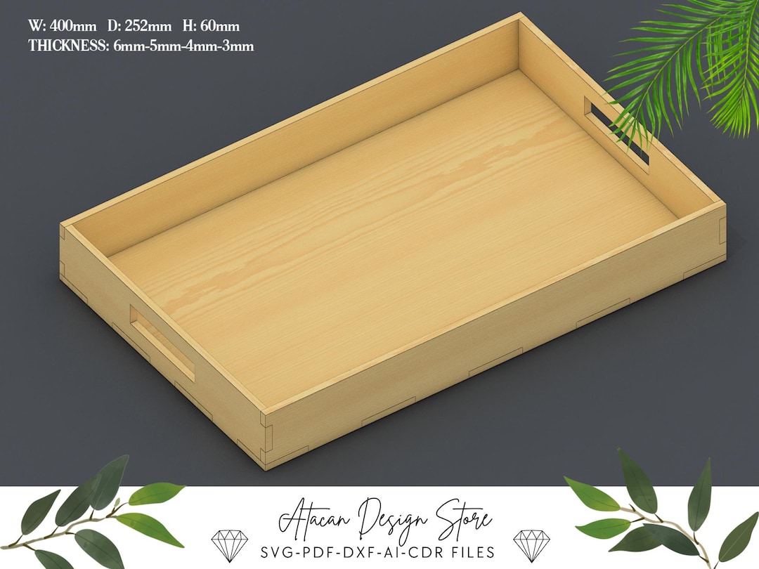 Elegant Flat Wooden Tray Design - Perfect for Coffee, Tea, and More ...