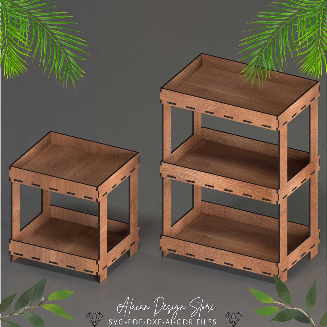 Functional 3-tier & 2-tier Tray Display Stand Laser Cut Files for ...