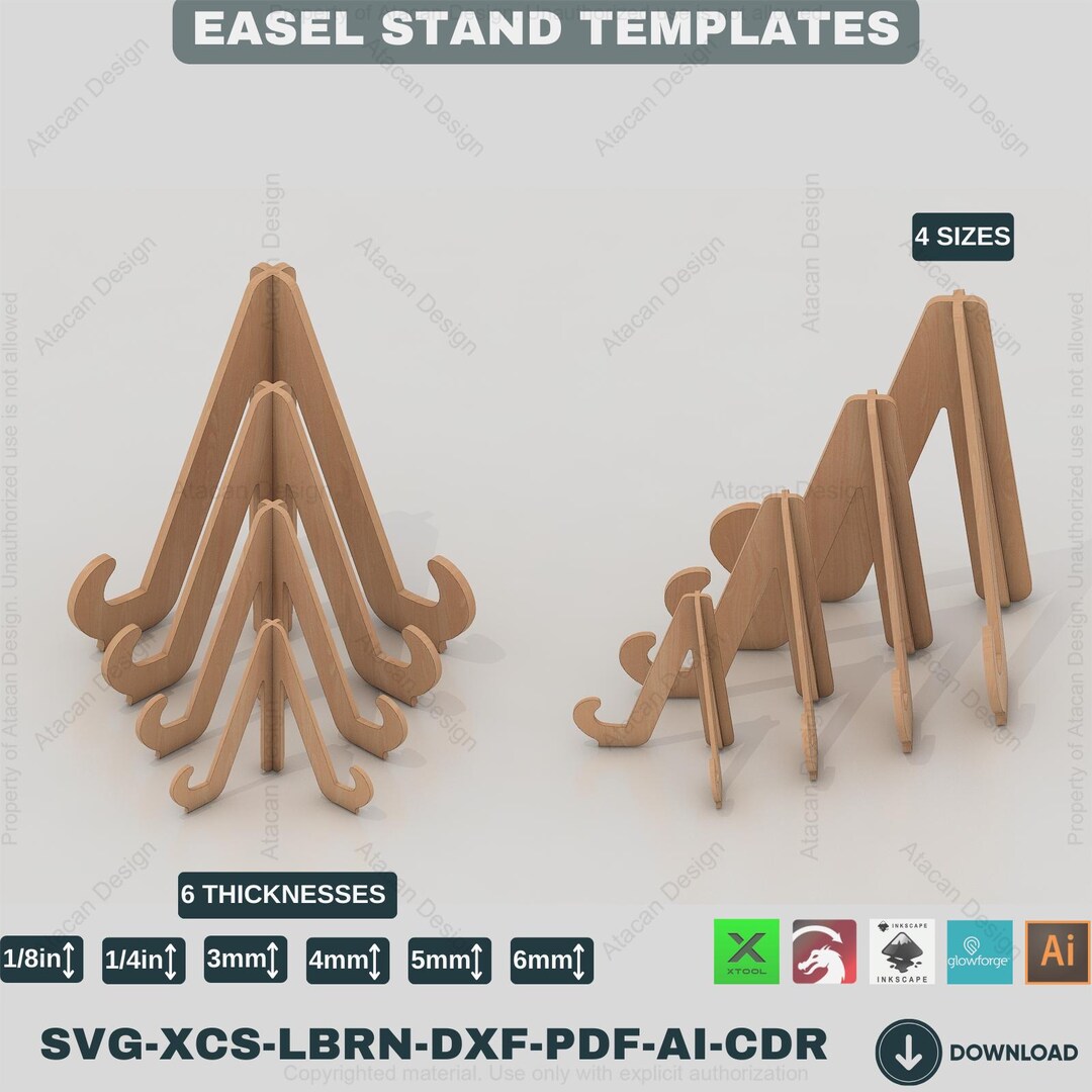 Easel Plate Stand Laser Cut File | Picture Frame Stand | Photo Holder ...