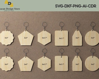Wooden Keyrings Svg - Etsy