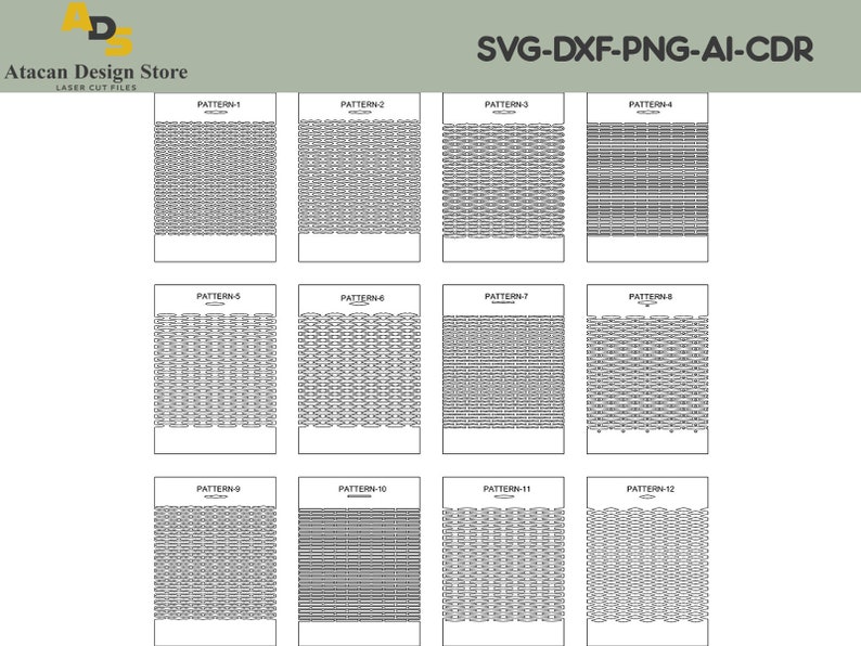 Laser Cutting Files for Bending Wood / Wooden Patterns for - Etsy