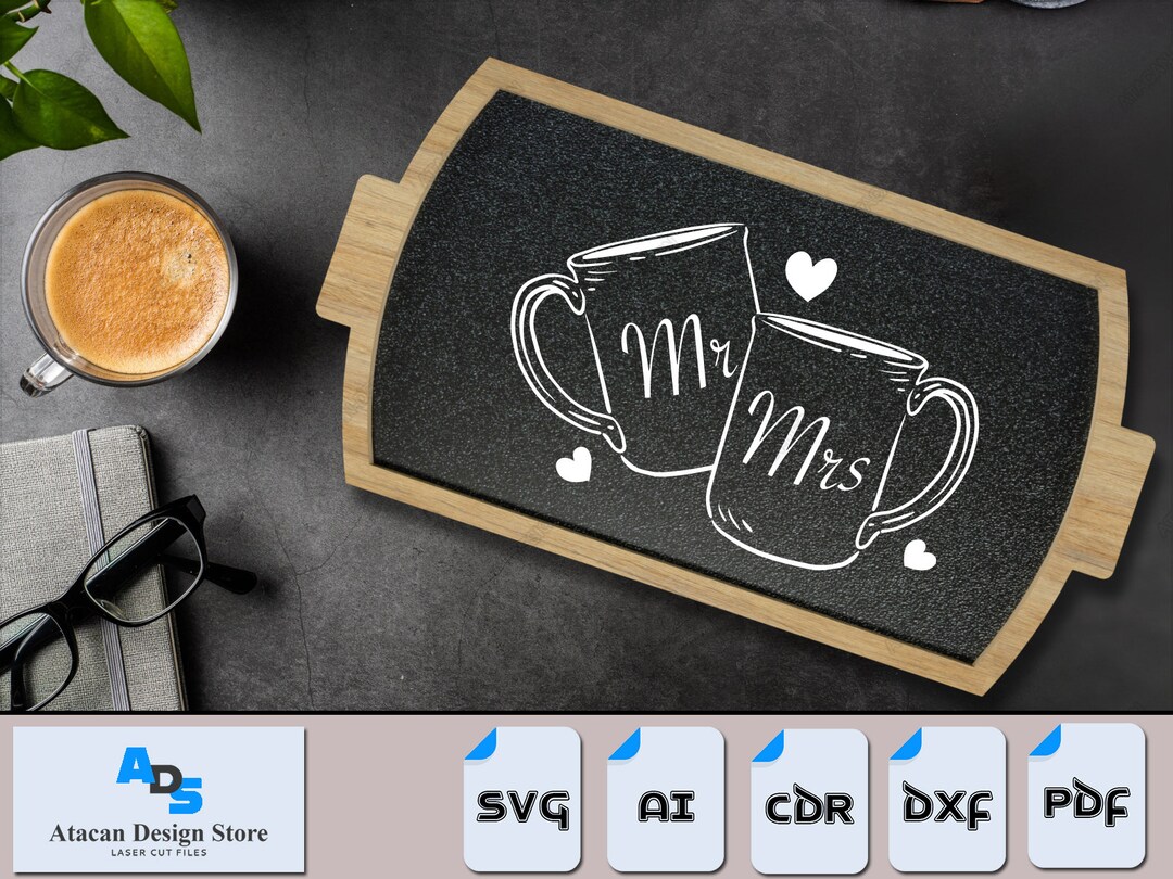 Customizable Wooden Coffee Table Tray Files Perfect for Laser Cutting ...