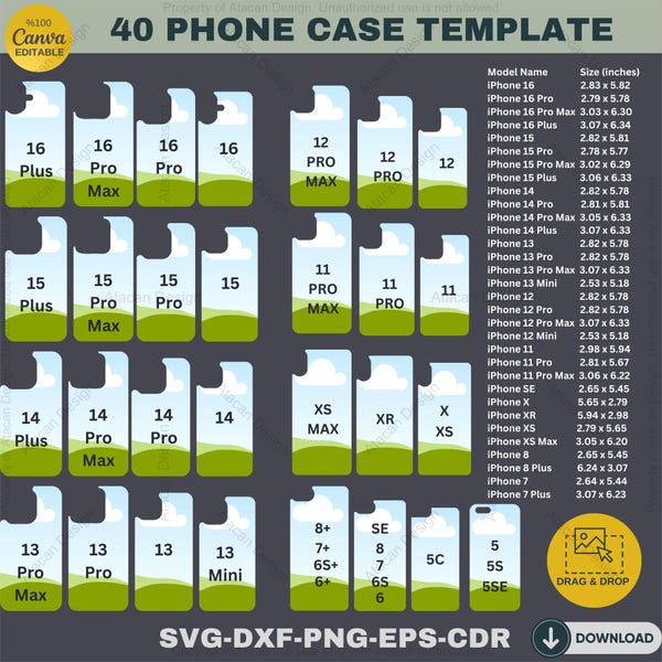 Phone Template - Etsy UK