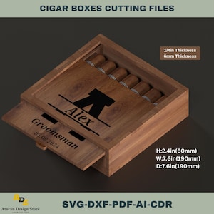 Personalized Cigar Box Laser Cutting File | Perfect for Groomsmen Gifts ...