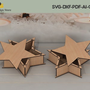 Star Box Laser Cut Files / Glowforge SVG / Laser Box Files ADS199 - Etsy