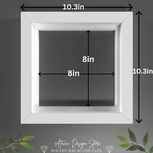 8x8 Inch Shadow Box Frame SVG Template | Perfect for Cricut ...