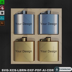 Custom Flask Label Laser Engraving Jig Template - Multiple Sizes for ...