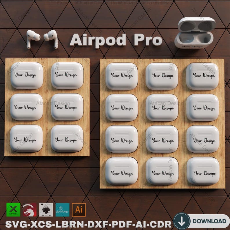 AirPod Jig All Generation - Laser Engraving Template - SVG Vector ...