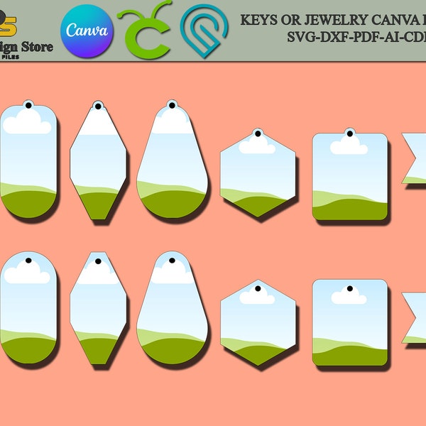 Lanyard Template Canva - Etsy