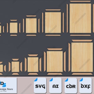 Laser Cut A Size Frames - DIY Cutting Files for A3, A4, A5, A6, A7 524 ...